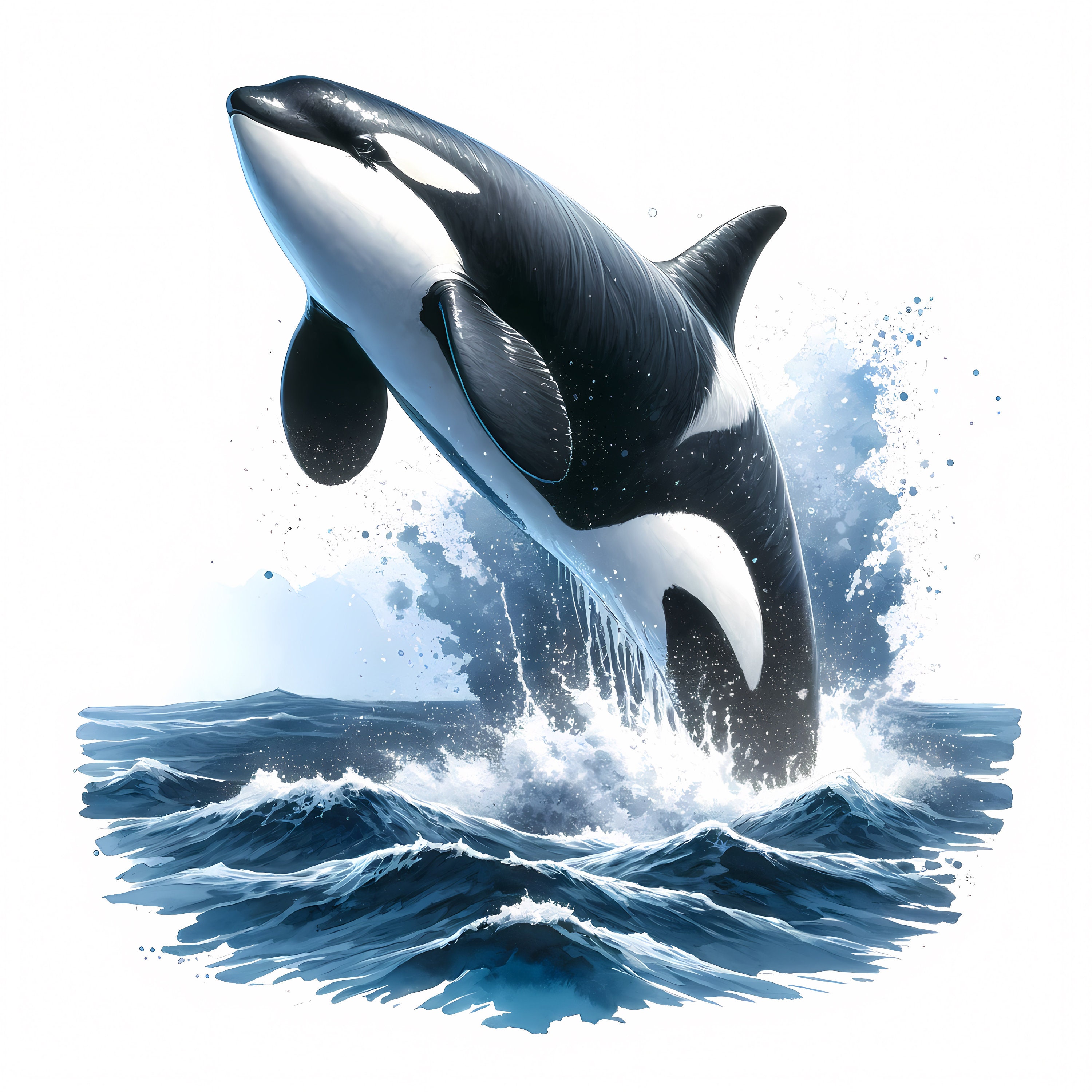 Killer Whale Clipart 12 High-quality Jpgs Orca Whale Clipart Bundle ...