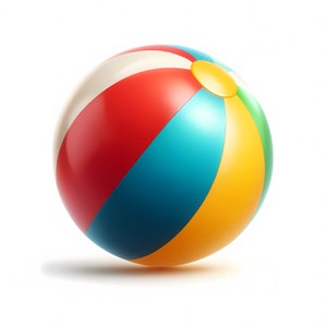 Beach Ball Clipart | 12 High-quality Jpgs | Summer Beach Ball Clipart ...
