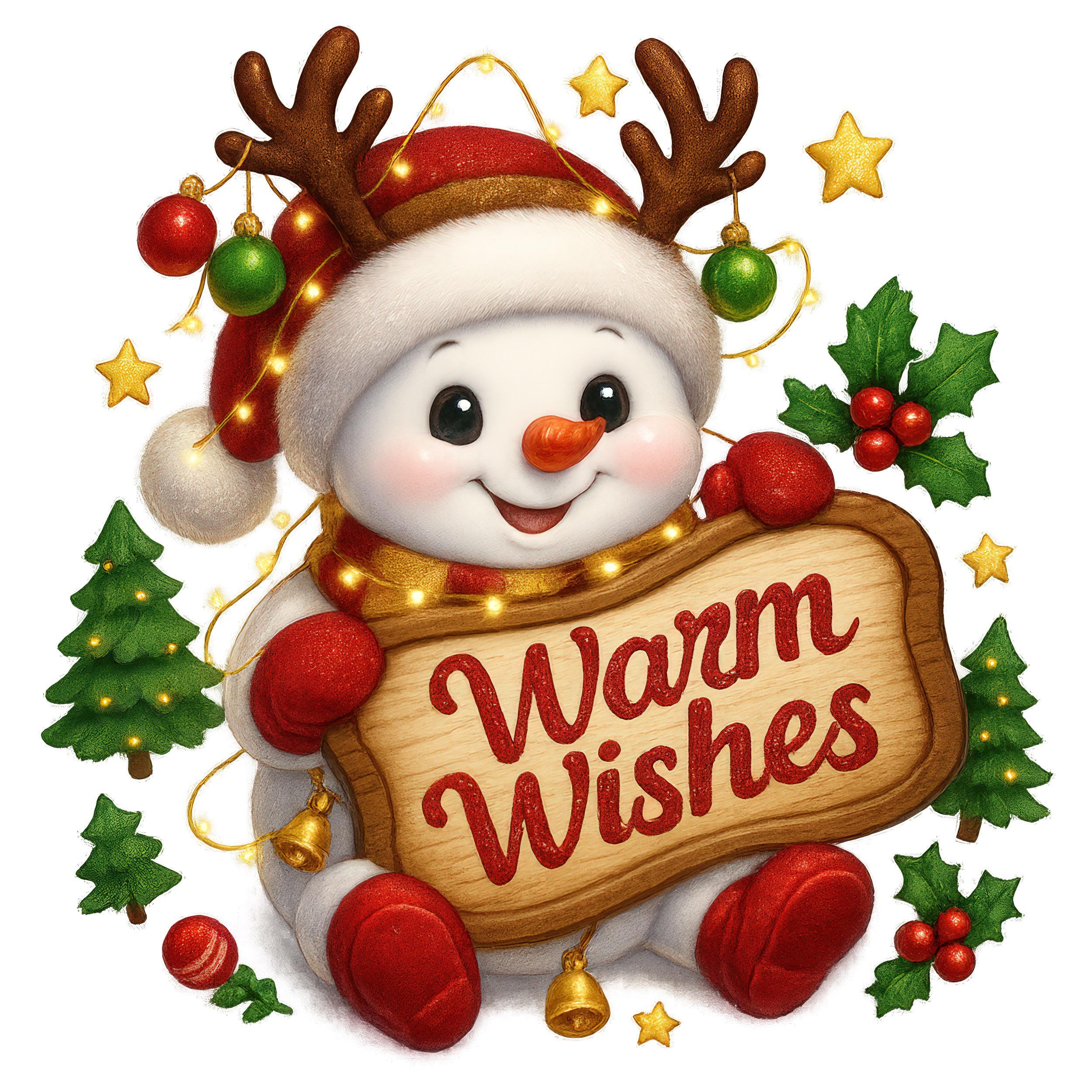Christmas Snowman Clipart Bundle: Festive PNG Graphics (instant ...