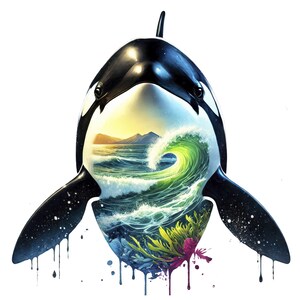 Orca Clipart Bundle | Majestic Ocean PNG Graphics (digital Download ...