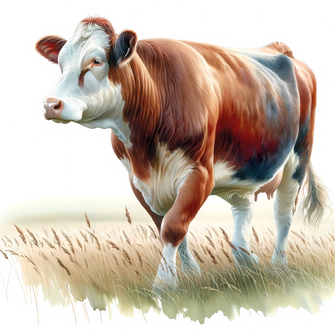 Cow Clipart | 12 High-quality Jpgs | Cow Clipart Bundle | Wall Art ...