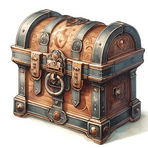 Treasure Box Clipart: Pirate Gold, Jewels Jpgs (digital Download) - Etsy