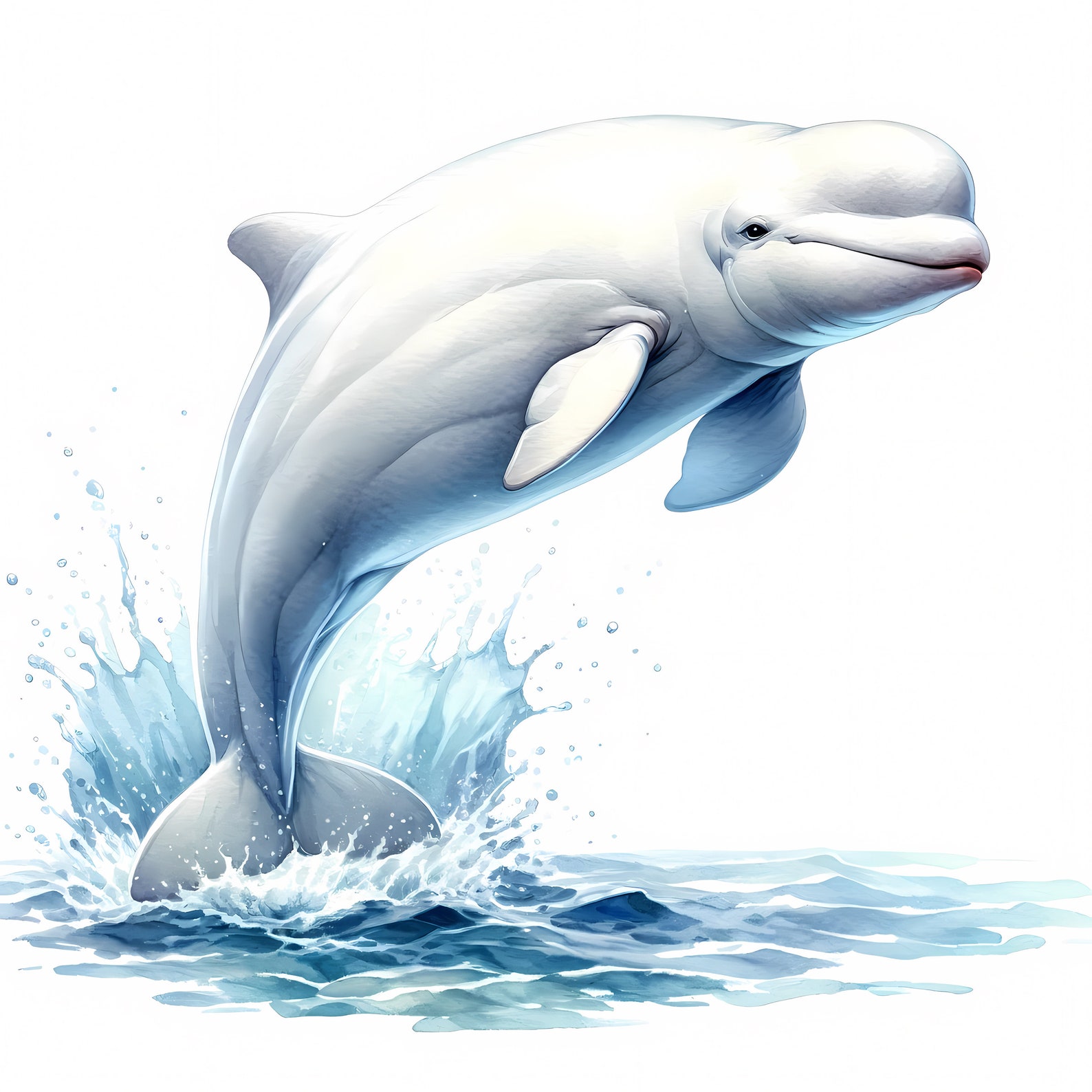 Beluga Whale Clipart - 11 High-quality Jpgs - Cute Beluga Clipart ...