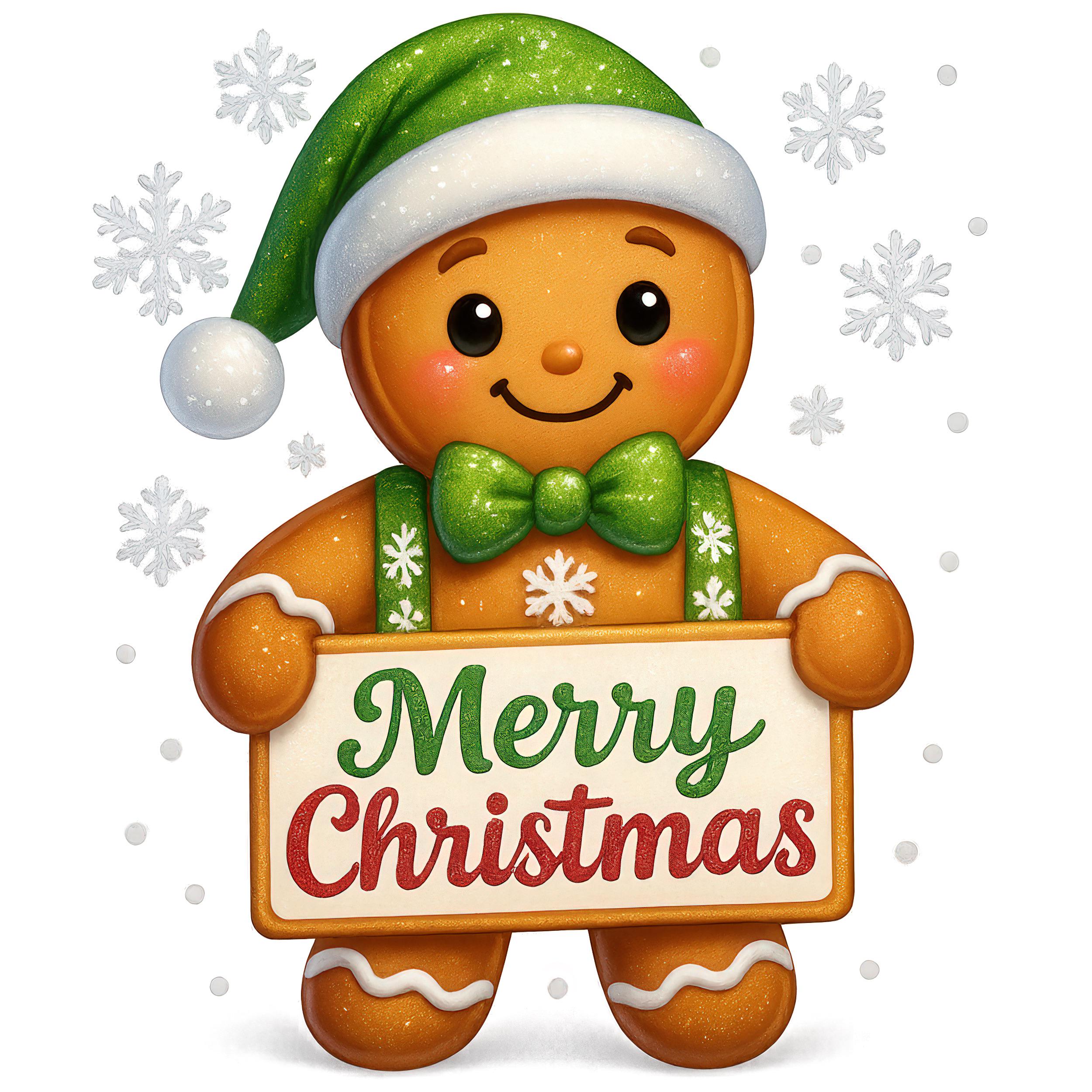 Gingerbread Man Christmas Clipart Bundle: Festive Cookie Pngs (set of ...