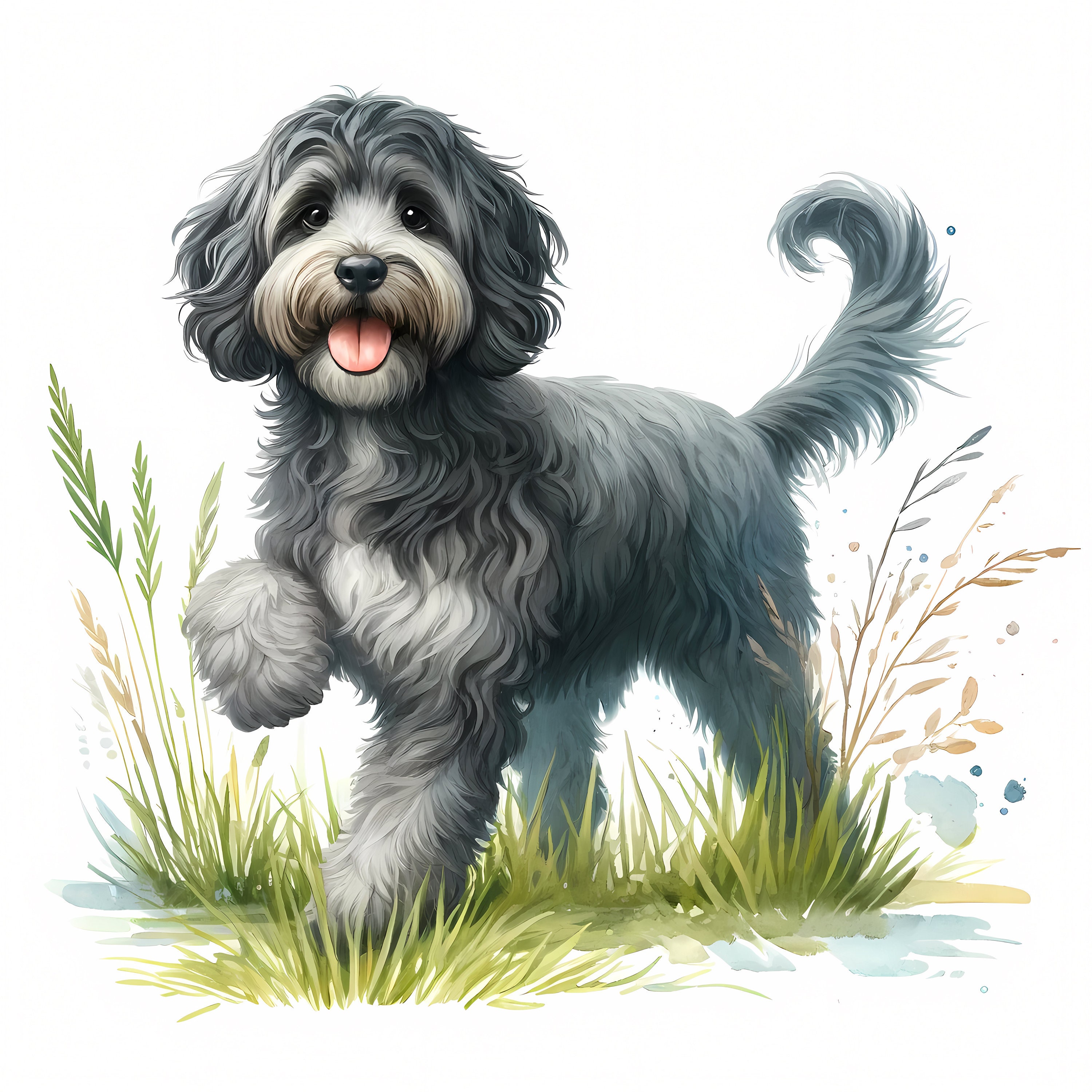 Black and Grey Cockapoo Clipart 11 High-quality Jpgs Digital Download ...