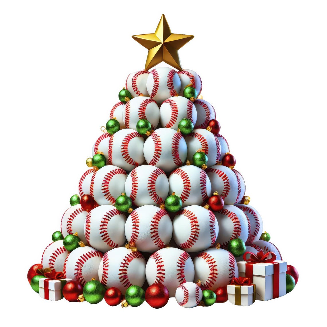 Christmas Baseball Clipart: Festive Holiday Sport Designs (digital ...