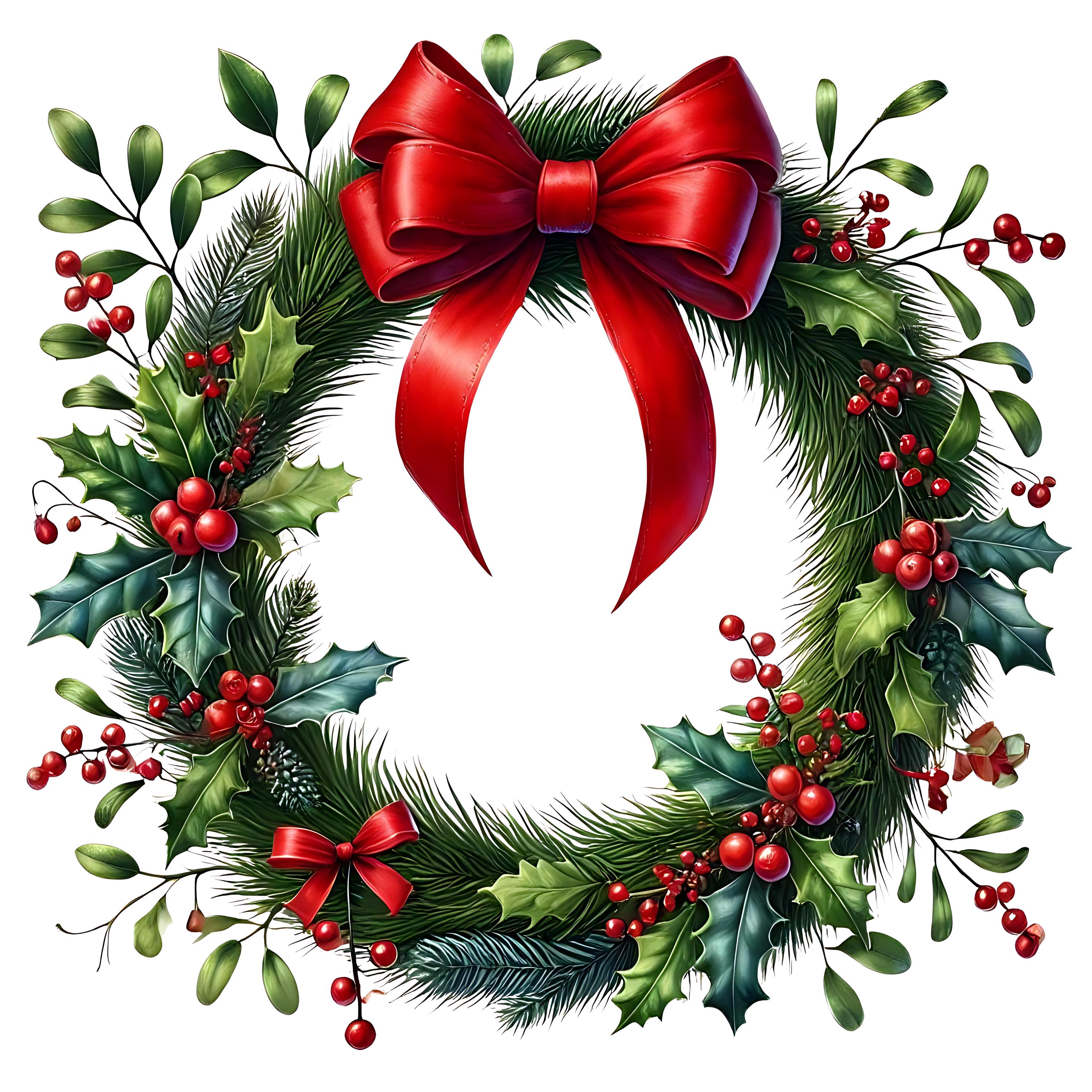 Christmas Mistletoe Clipart Bundle: Festive Holiday Art (11 JPG Digital ...