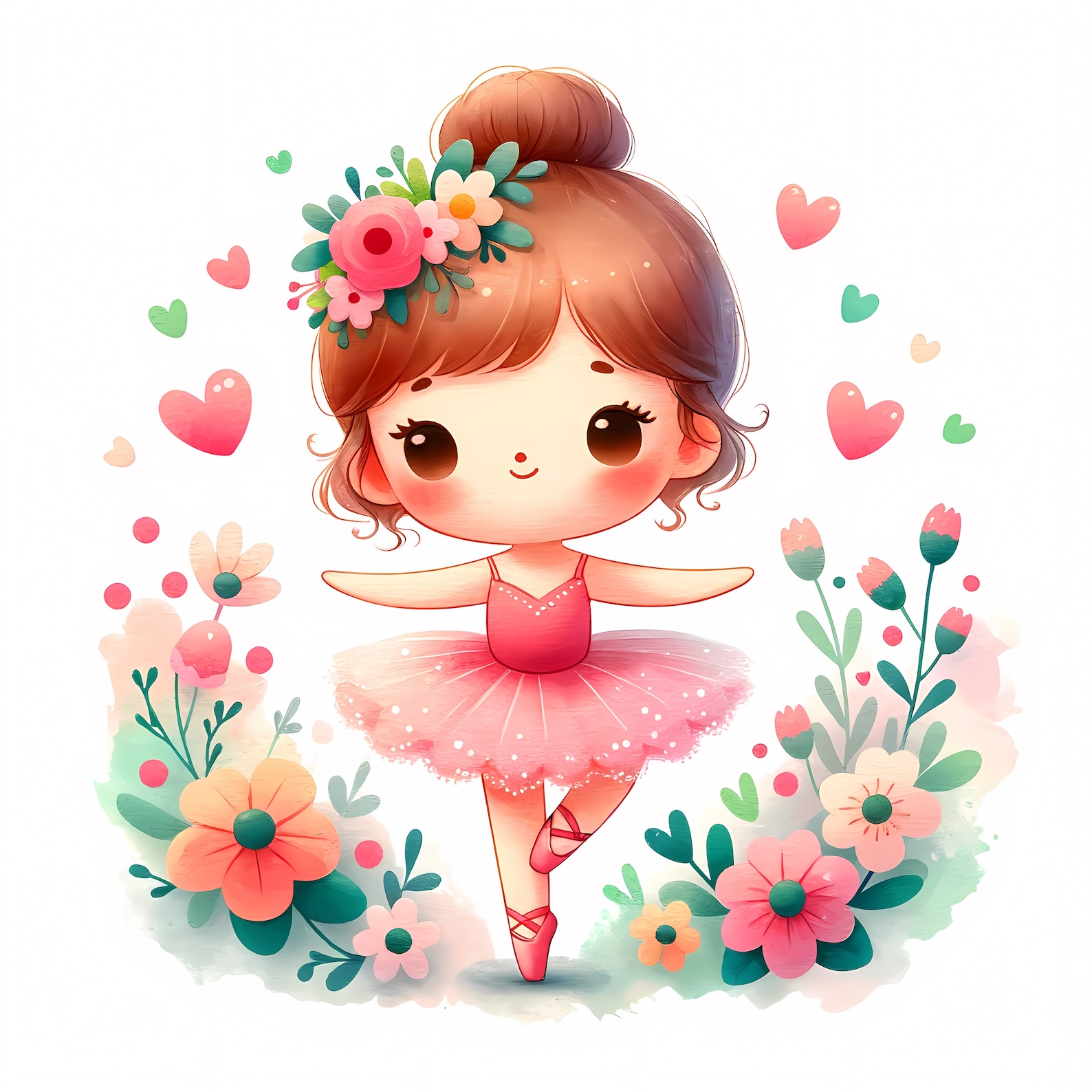 Cute Ballerina Clipart 13 High-quality Jpgs Ballet Clipart Bundle ...