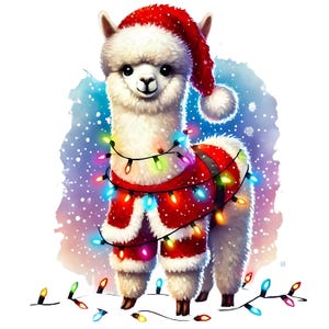 Cute Animal Christmas Clipart | 10 High-quality Jpgs | Festive Santa ...