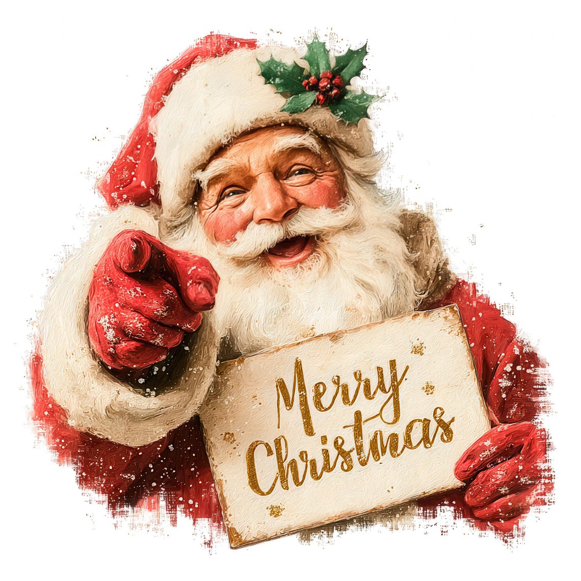 Christmas Santa Clipart: Festive Santa Graphics (digital Download) 10 ...