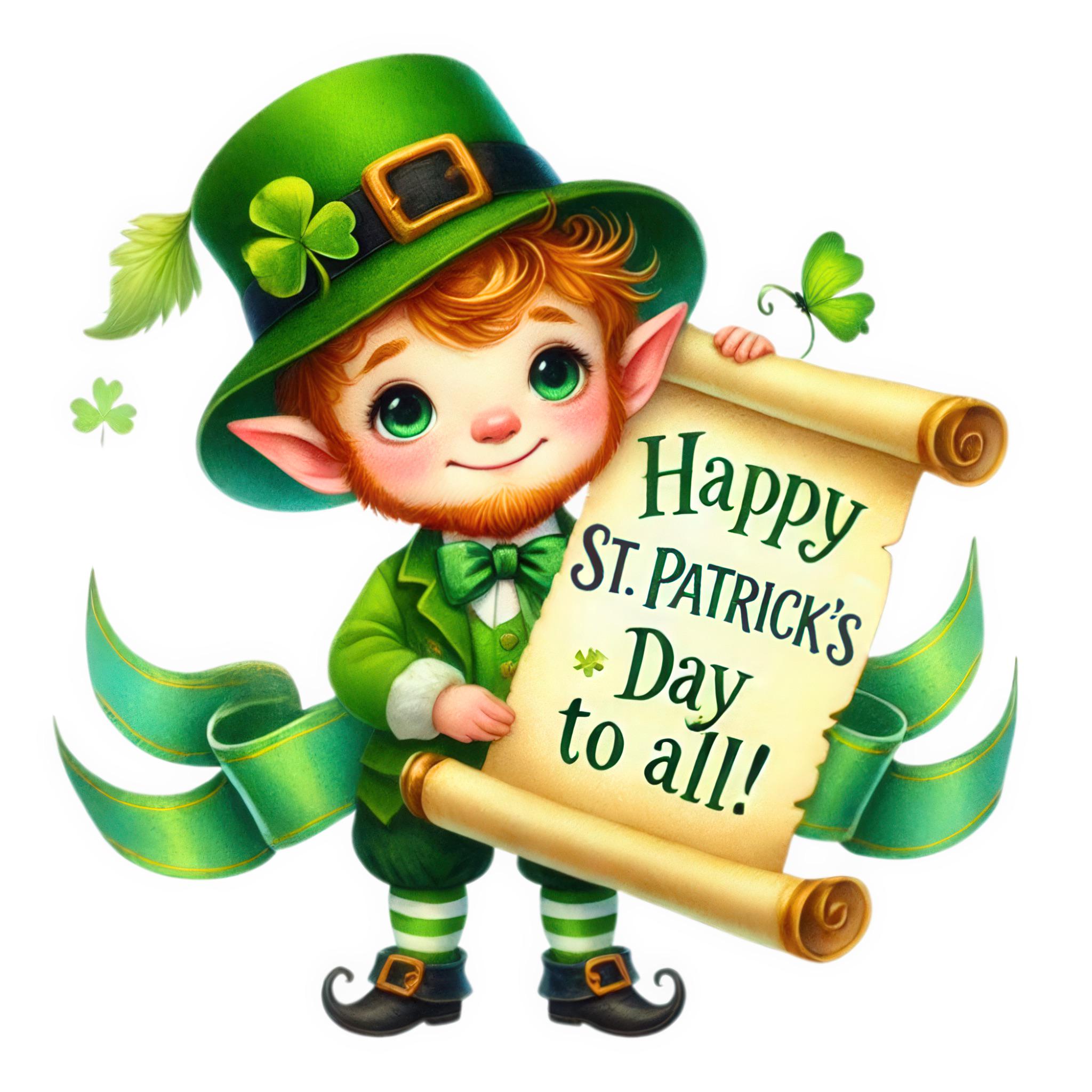 St Patrick's Day Leprechaun Clipart | Cute Irish PNG JPG (digital ...