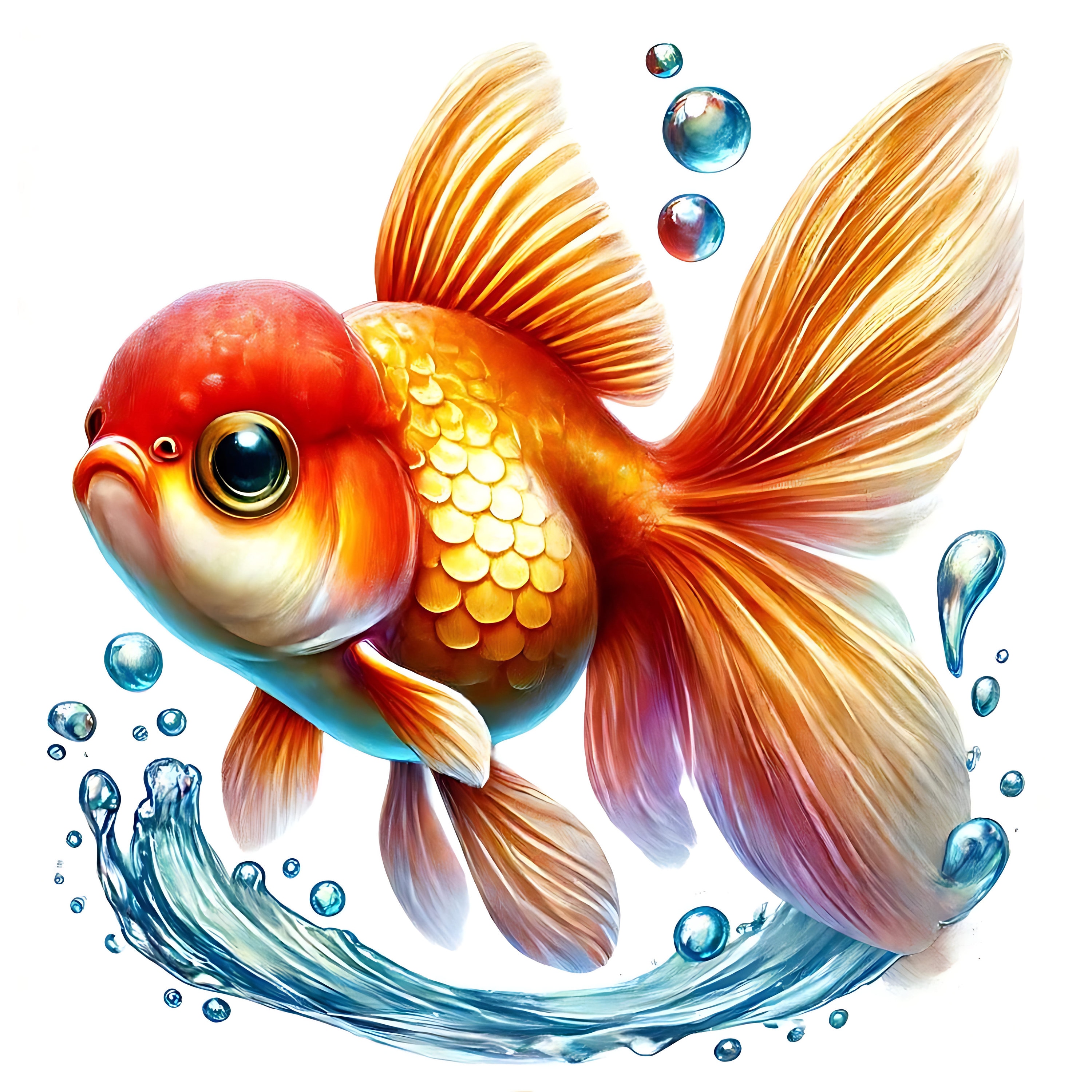 Goldfish Clipart 12 High-quality Jpgs Elegant Goldfish Clipart Bundle ...