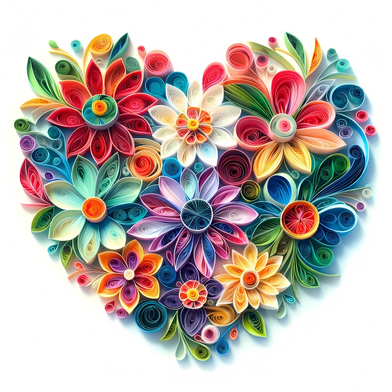 Quilled Heart - Etsy