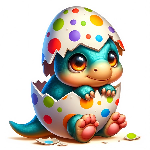 Baby Dinosaur Clipart - Etsy