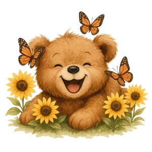 Teddy Bear Clipart Bundle: Nursery Decor, Teddies Nursery Kids, 12 PNG ...