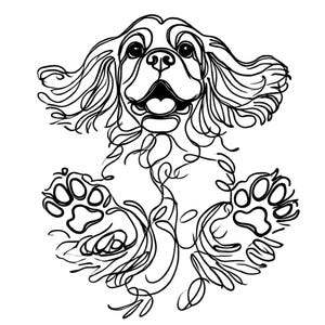 10 Cocker Spaniel SVG Clipart Bundle: Minimalist Dog Art (digital ...