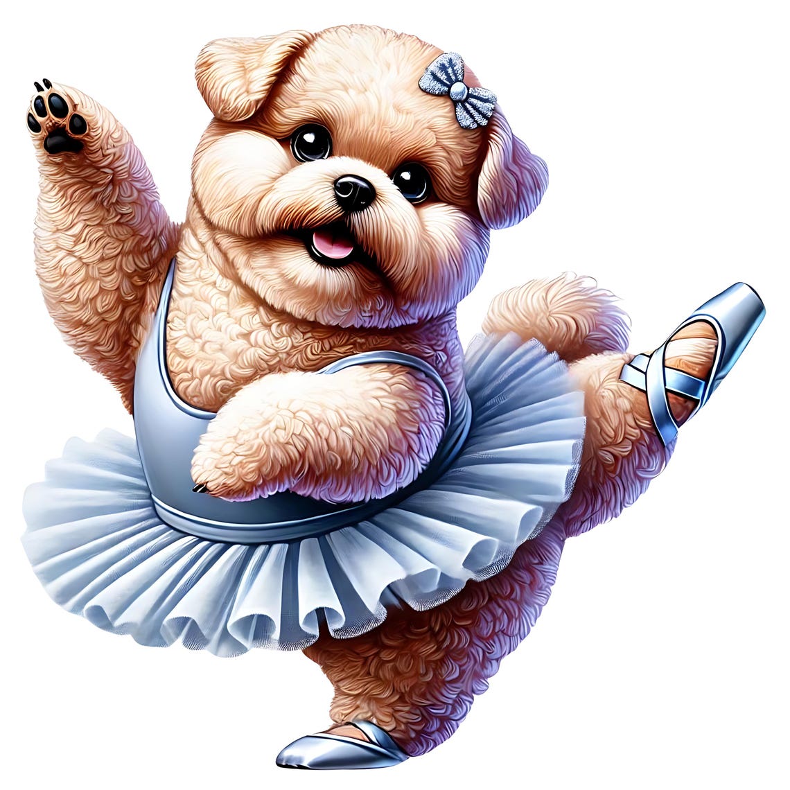 Puppy Ballerina Clipart | Cute Ballet Dog JPG Bundle (digital Download ...