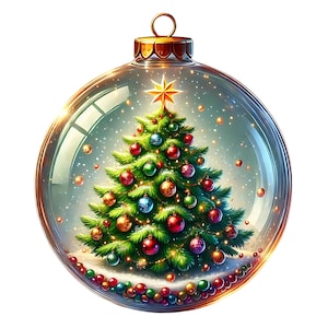 Christmas Bauble Clipart: Festive Holiday Designs (digital Download ...