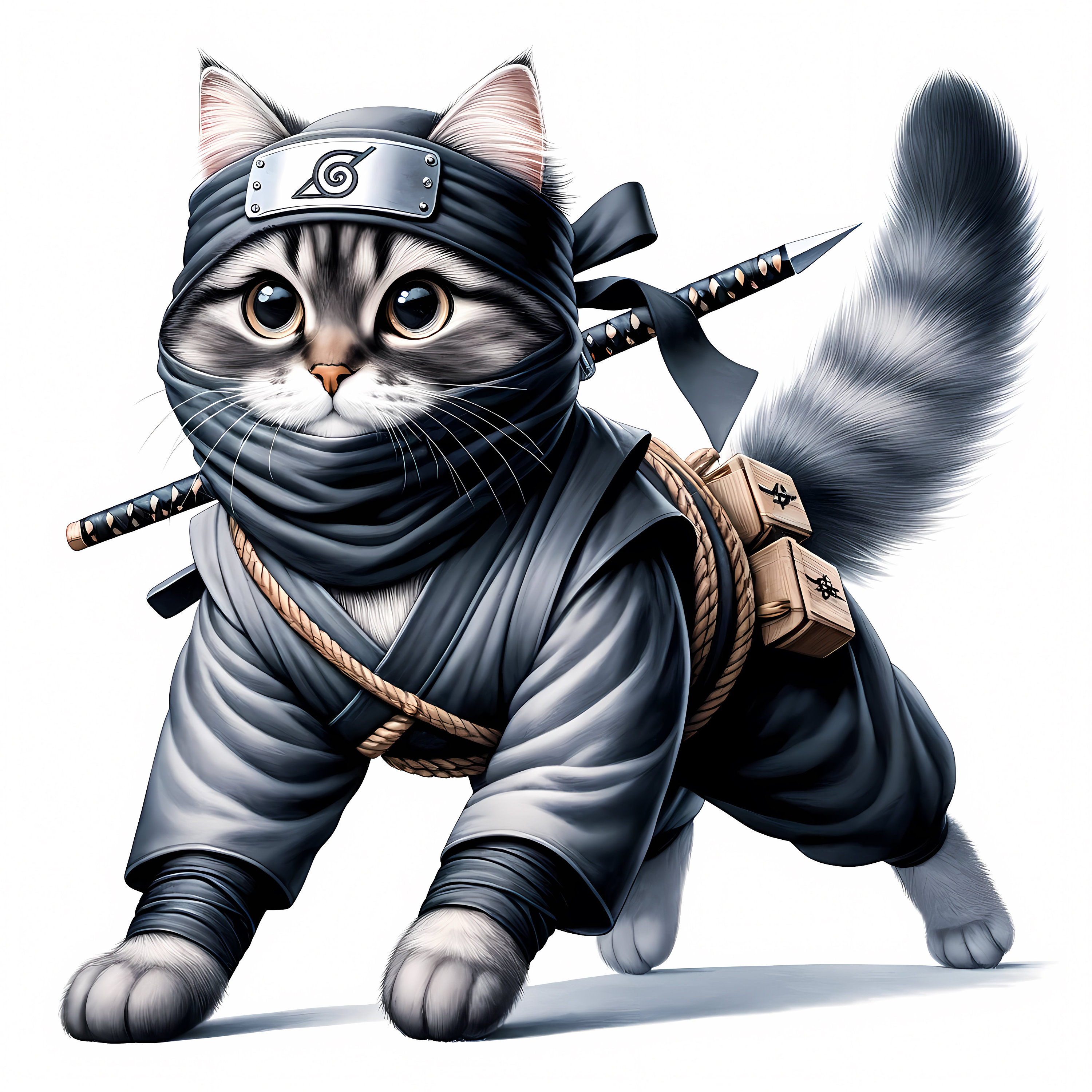 Ninja Cat Clipart Bundle | High-quality Jpgs (digital Download) - Etsy