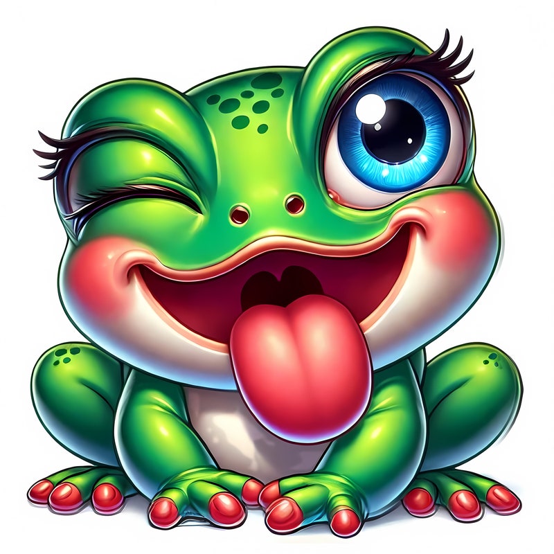 Cute Kawaii Frog Art - Etsy