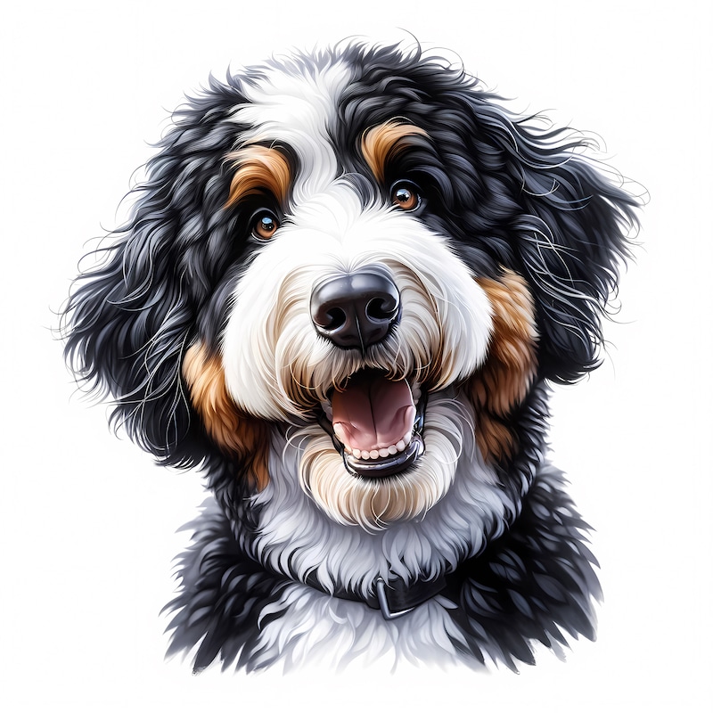 Bernedoodle Clipart - Etsy
