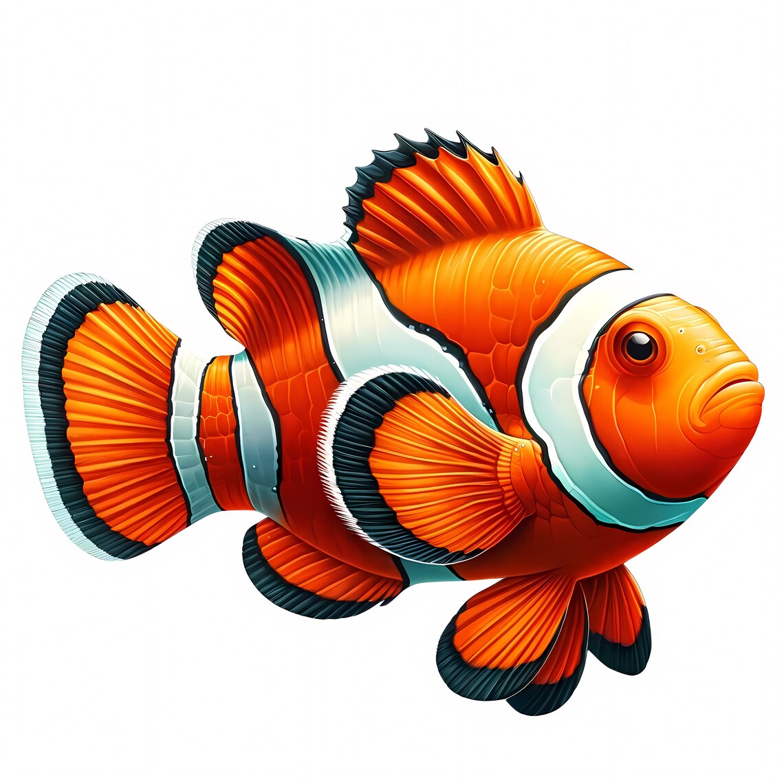 Clownfish Clipart 10 High-quality Jpgs Cute Clownfish Clipart Bundle ...