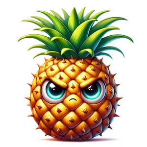 Cute Pineapple Clipart | 10 High-quality Jpgs | Adorable Pineapple ...