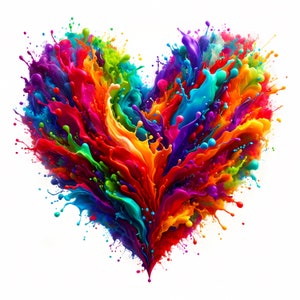 Colorful Hearts Clipart | 11 High-quality Jpgs | Vibrant Heart Clipart ...