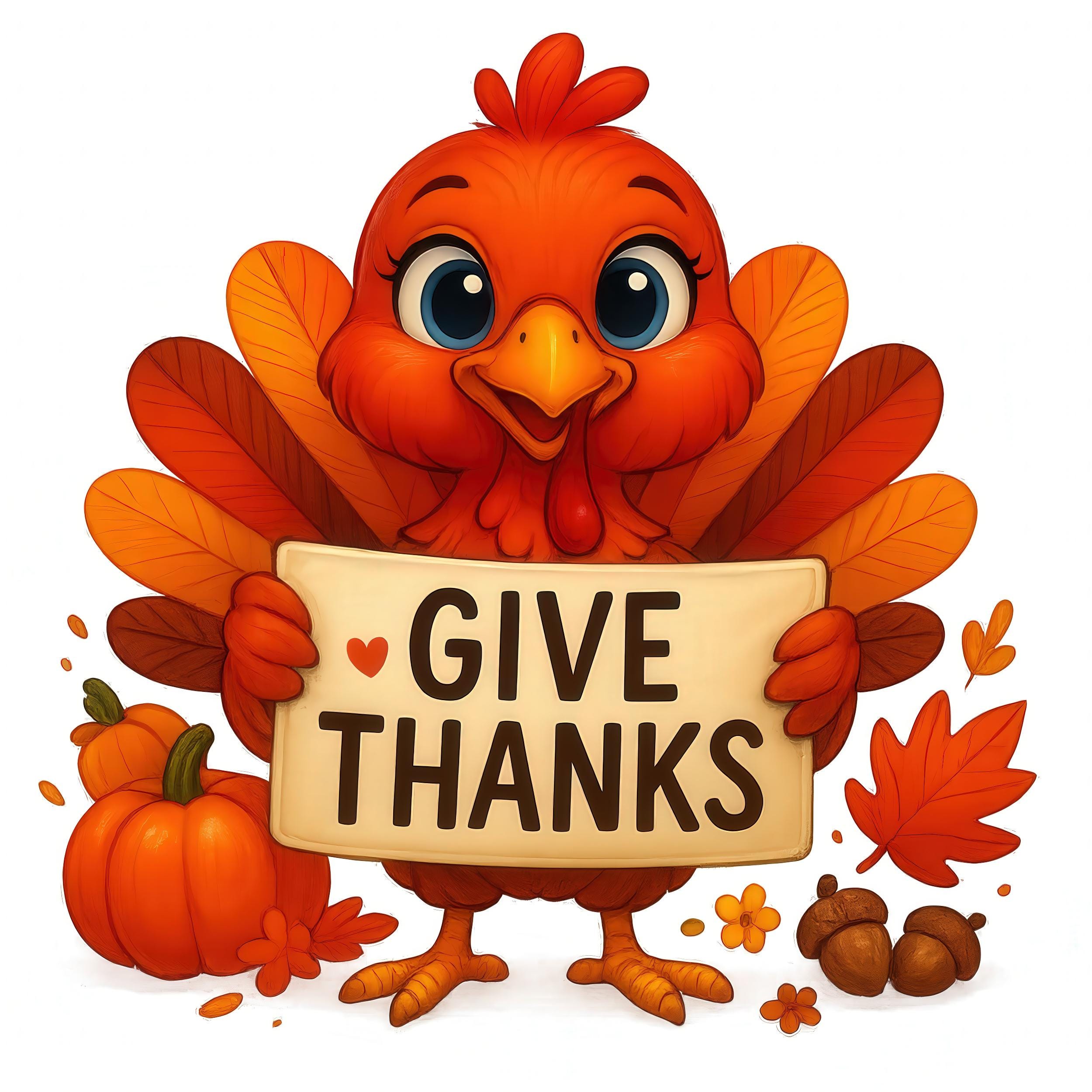 Thanksgiving Clipart Bundle: Turkey Day Designs, Happy Thanksgiving Png ...