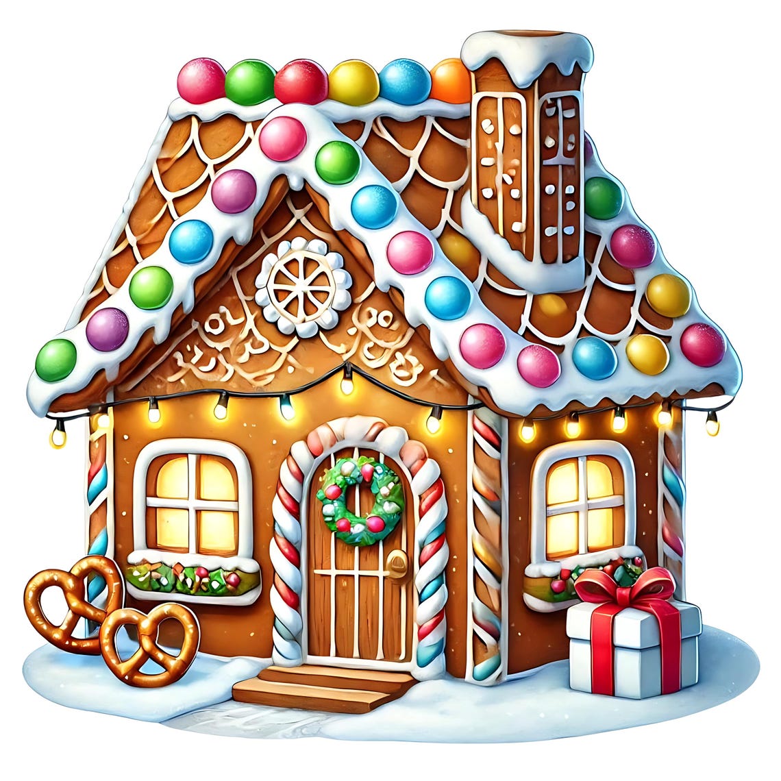 Gingerbread House Clipart | High-quality Holiday Art (digital Download ...