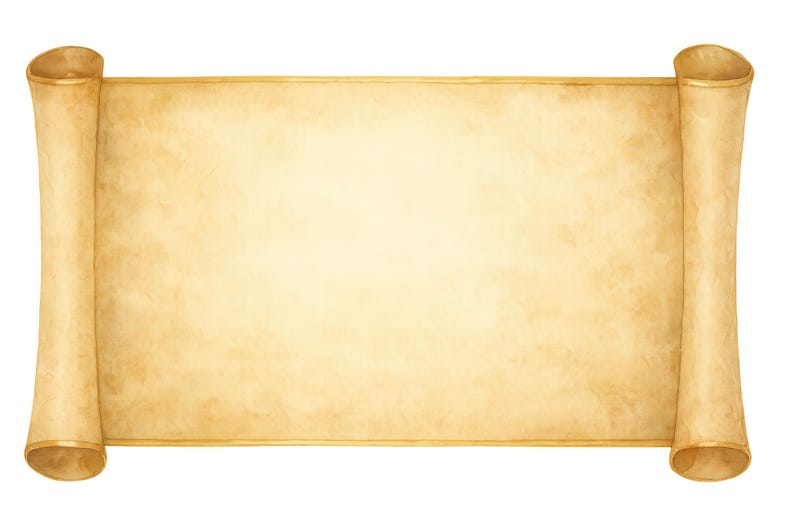 Vintage Medieval Scroll Clipart: Aged Parchment Paper (digital Download ...