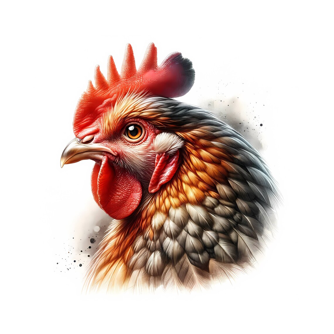 12 Hen Clipart Bundle: Farm Bird Jpgs for Commercial Use (digital ...