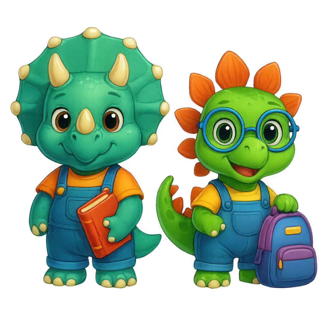Student Dinosaur Clipart, Adorable Student Dinosaur Bundle PNG, Back to ...