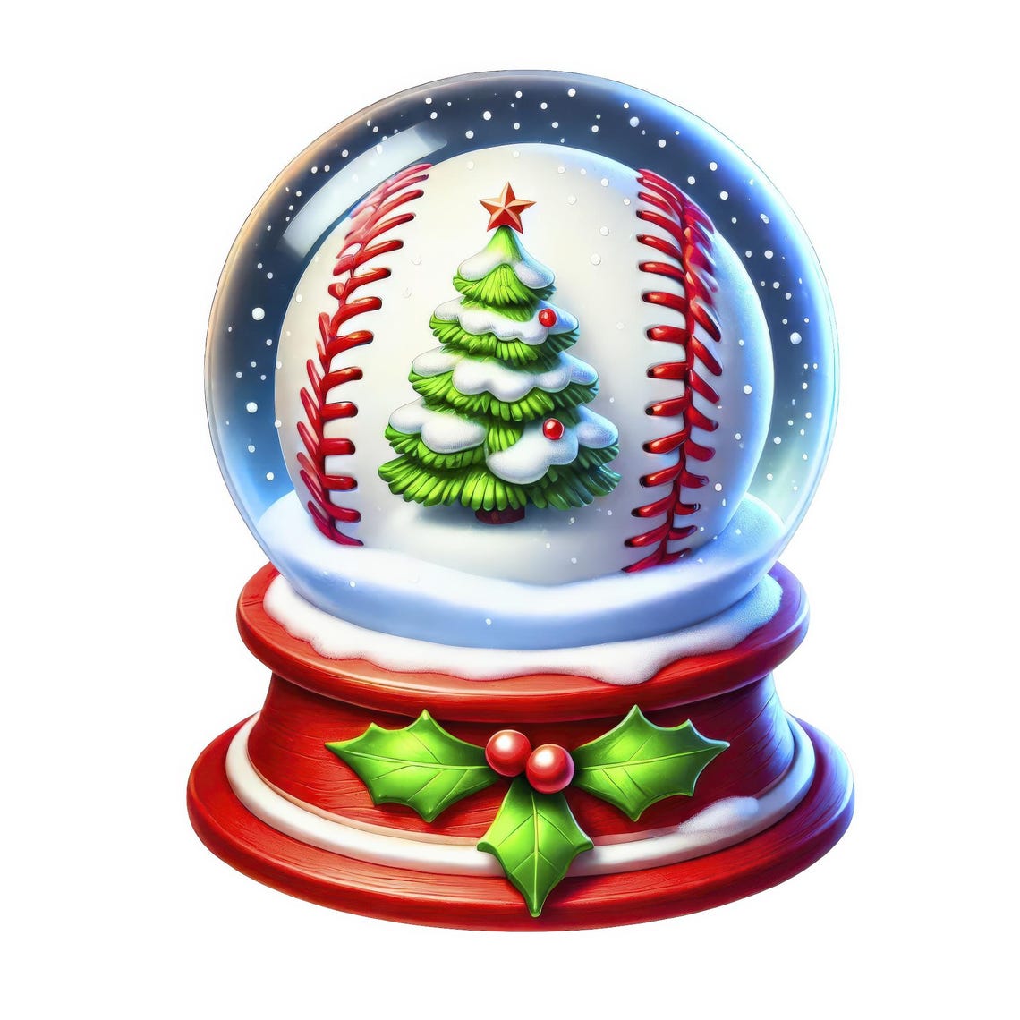 Christmas Baseball Clipart: Festive Holiday Sport Designs (digital ...