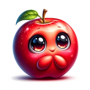 Cute Apple Clipart Bundle | Nursery Art Printables (digital Download ...