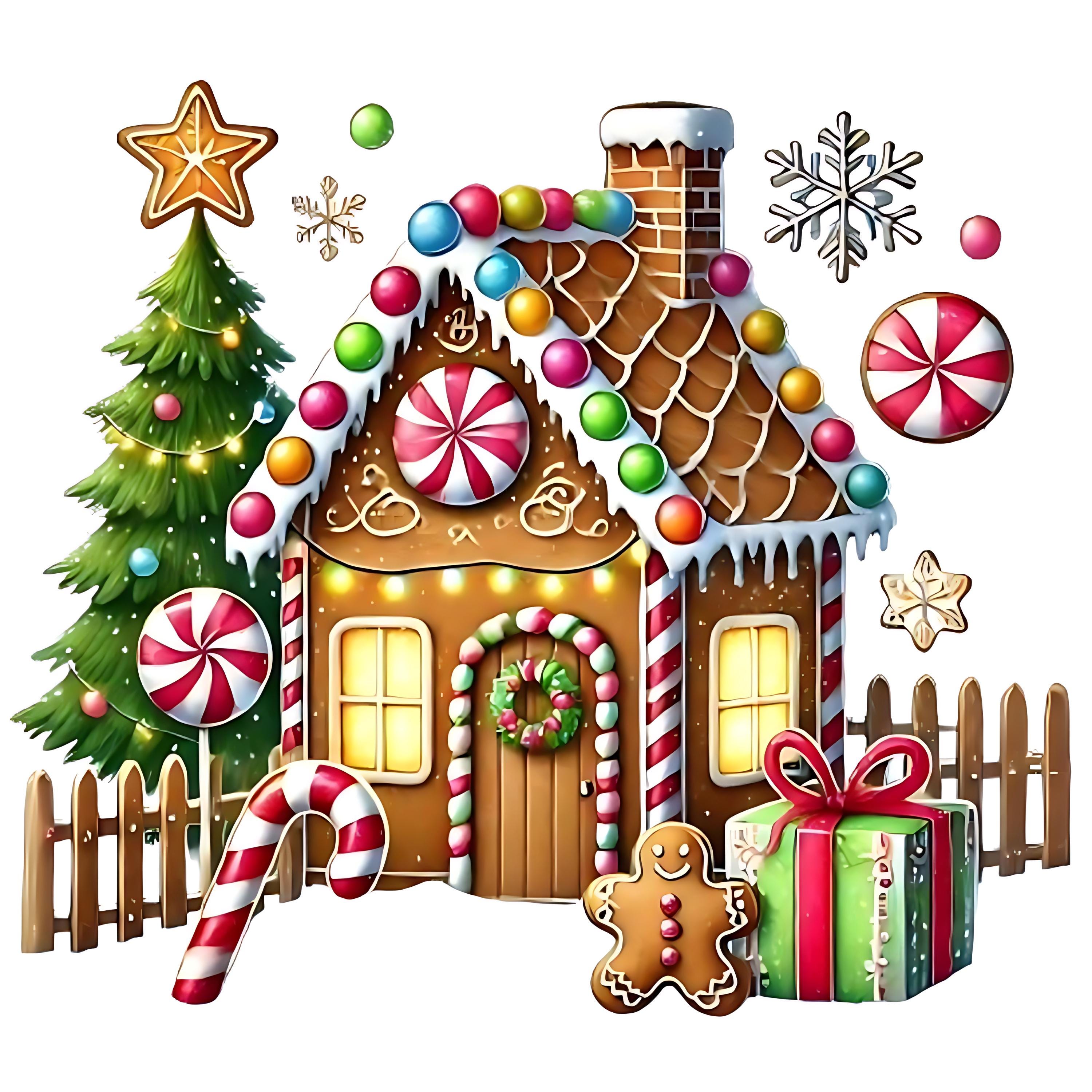 Gingerbread House Clipart | High-quality Holiday Art (digital Download ...