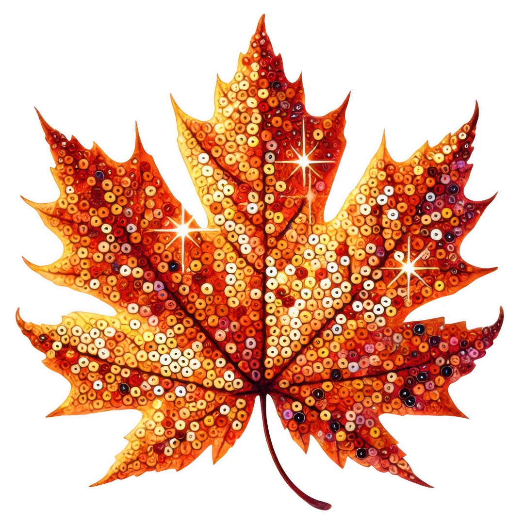 Maple Leaf Clipart, 12 High-quality Design, Glitter Maple Leaf Clipart ...