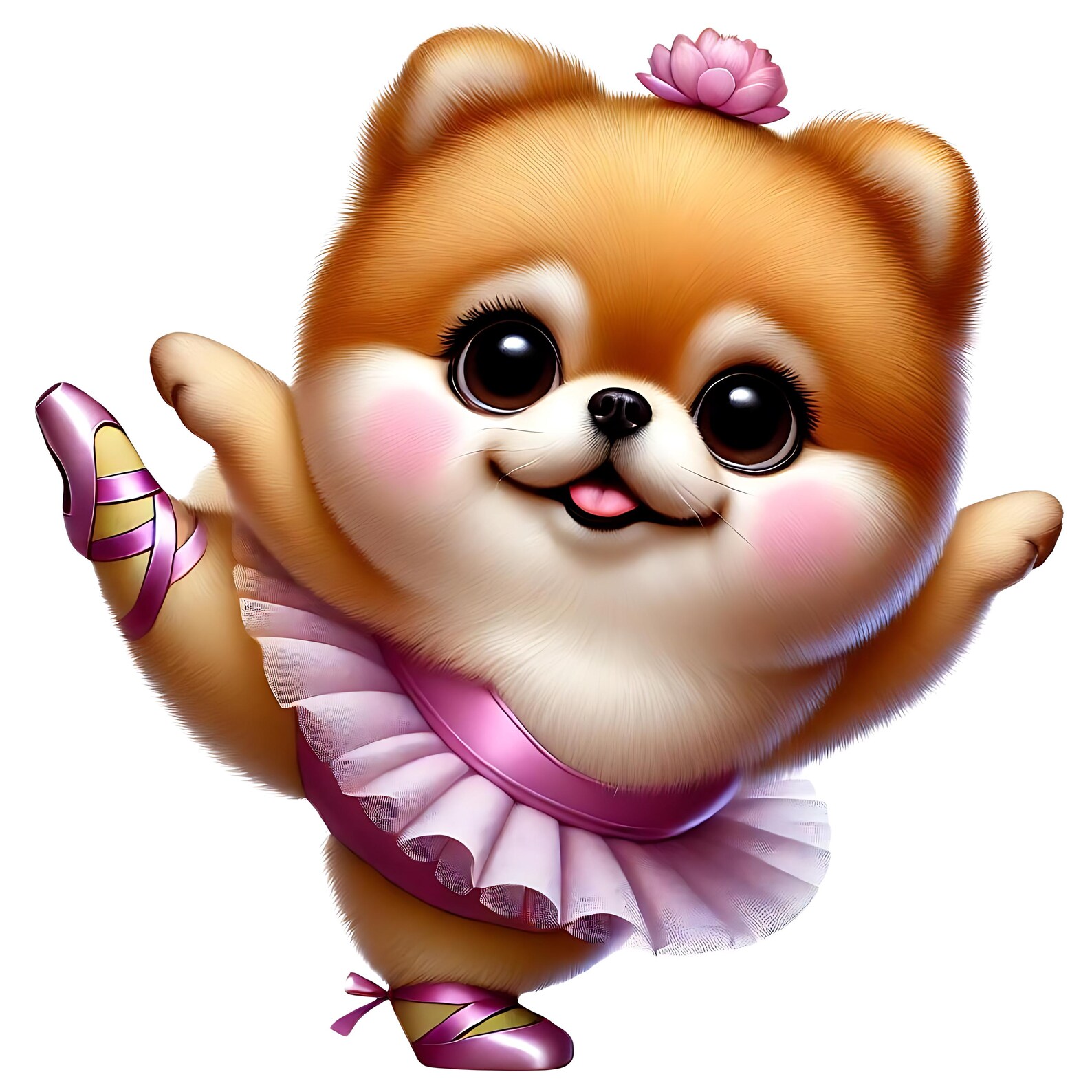 Puppy Ballerina Clipart | Cute Ballet Dog JPG Bundle (digital Download ...