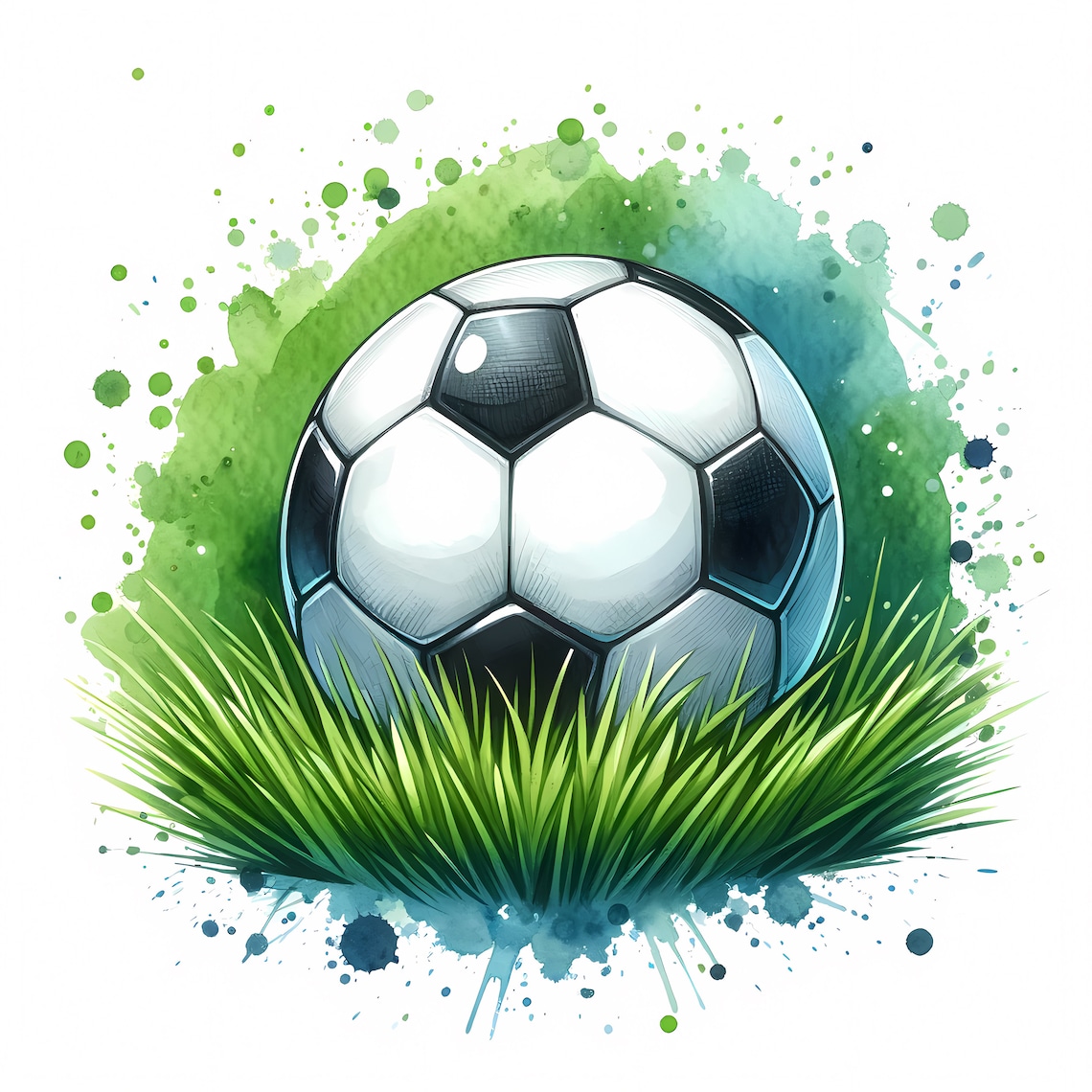 Soccer Ball Clipart - 10 High-quality Jpgs - Football Clipart Bundle ...