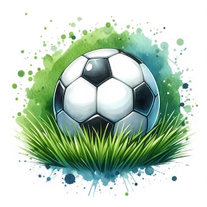 Soccer Ball Clipart - 10 High-quality Jpgs - Football Clipart Bundle ...