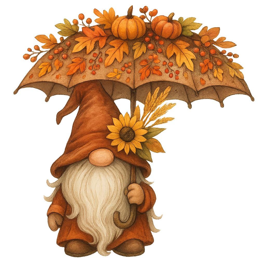 Thanksgiving Gnome Clipart Bundle: Fall Harvest PNG (digital Download ...