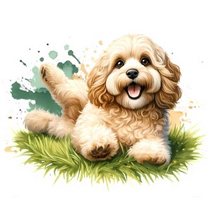 Cavapoo Clipart | 12 High-quality Jpgs | Cute Cavapoo Clipart Bundle ...
