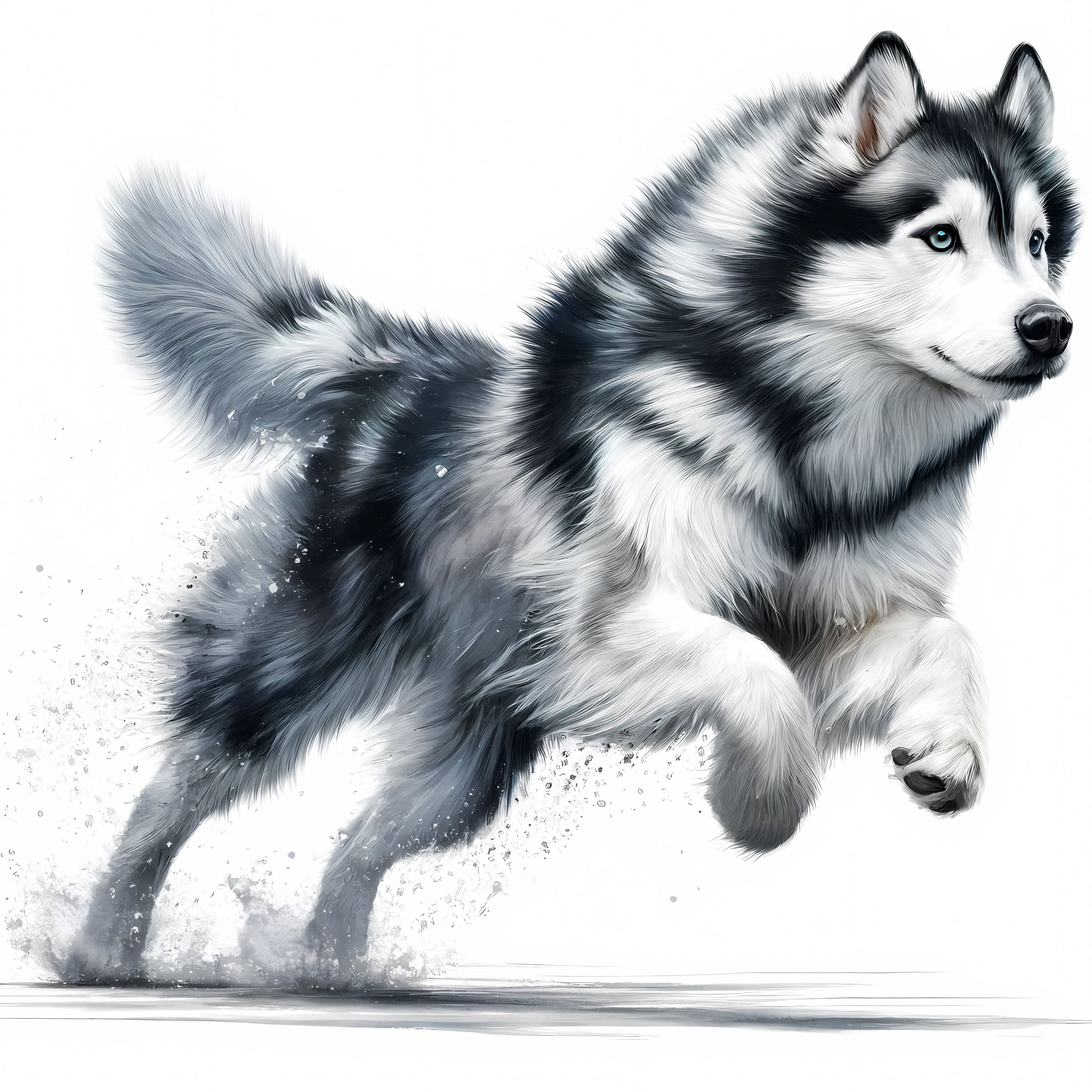 Husky Clipart 12 High-quality Jpgs Cute Husky Clipart Bundle Wall Art ...