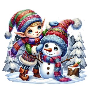 Christmas Elf Clipart Bundle: Festive PNG Art (digital Download) - Etsy