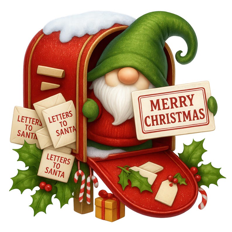 Christmas Gnome Clipart Bundle, Holiday PNG Graphics (digital Download ...