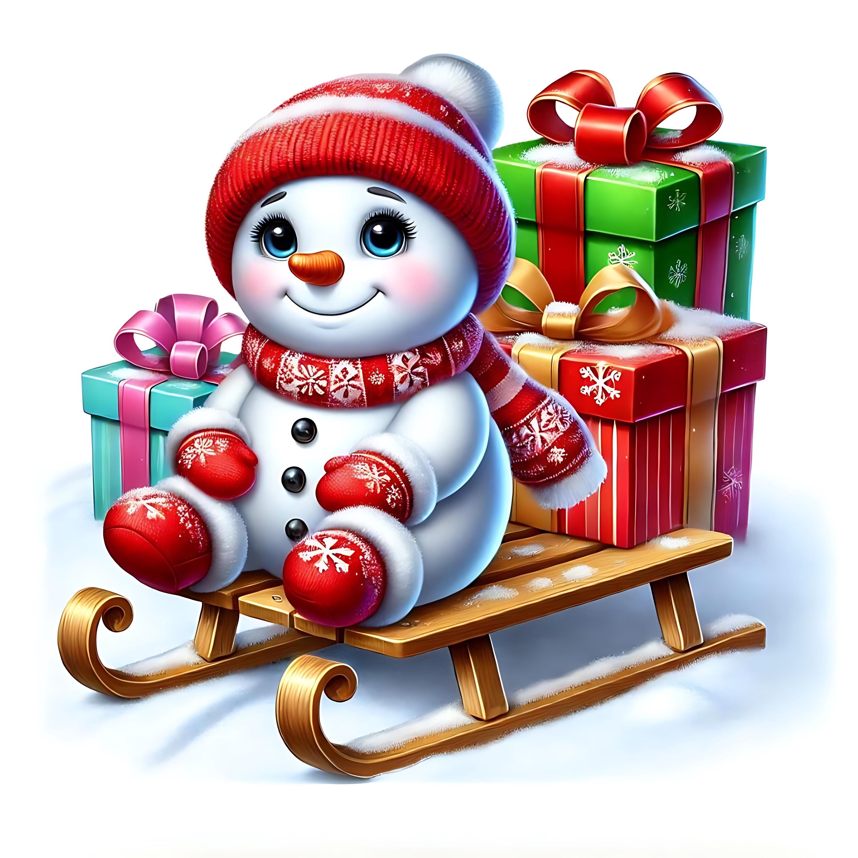 Cute Snowman Clipart Bundle | Festive Holiday Decor (digital Download ...