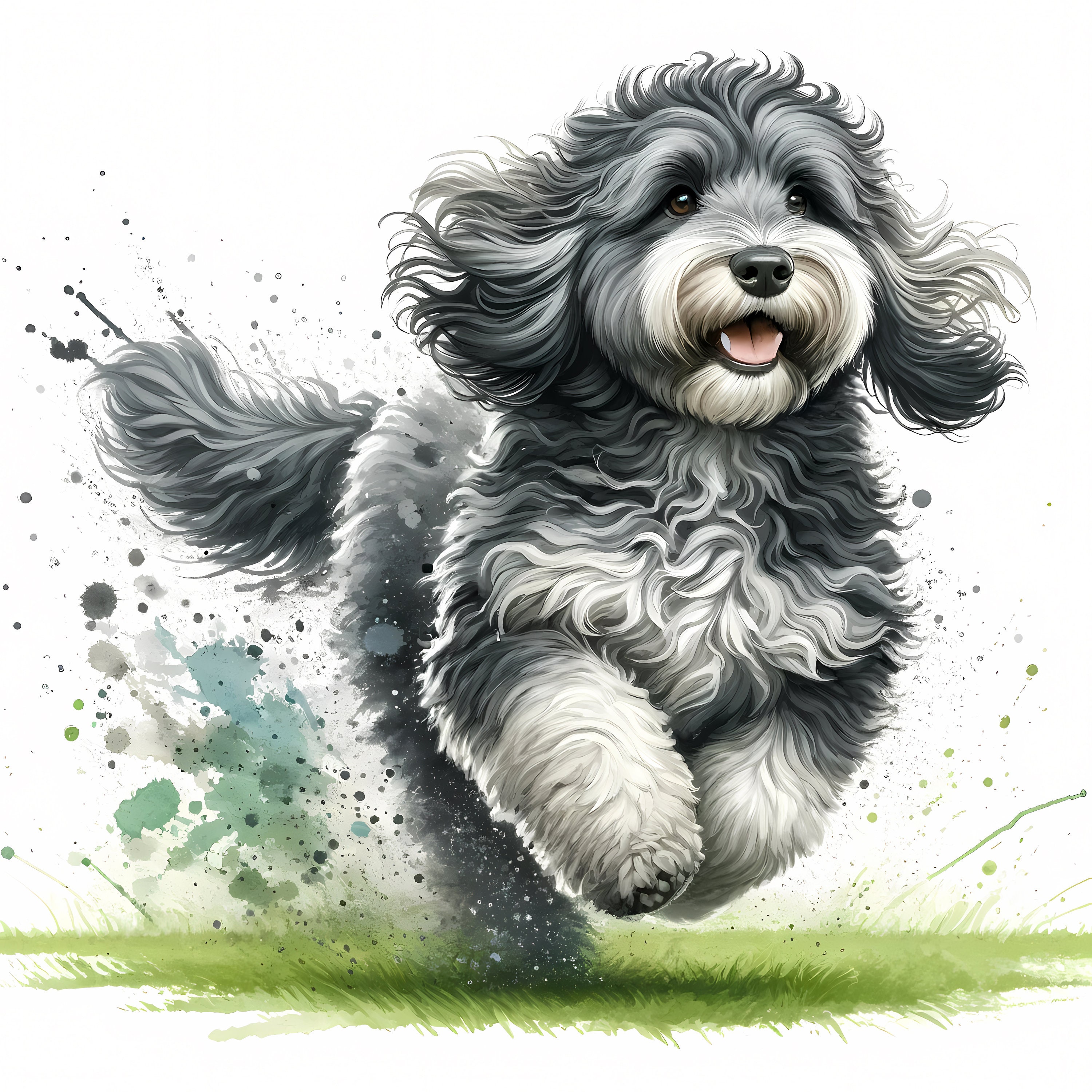 Black and Grey Cockapoo Clipart 11 High-quality Jpgs Digital Download ...