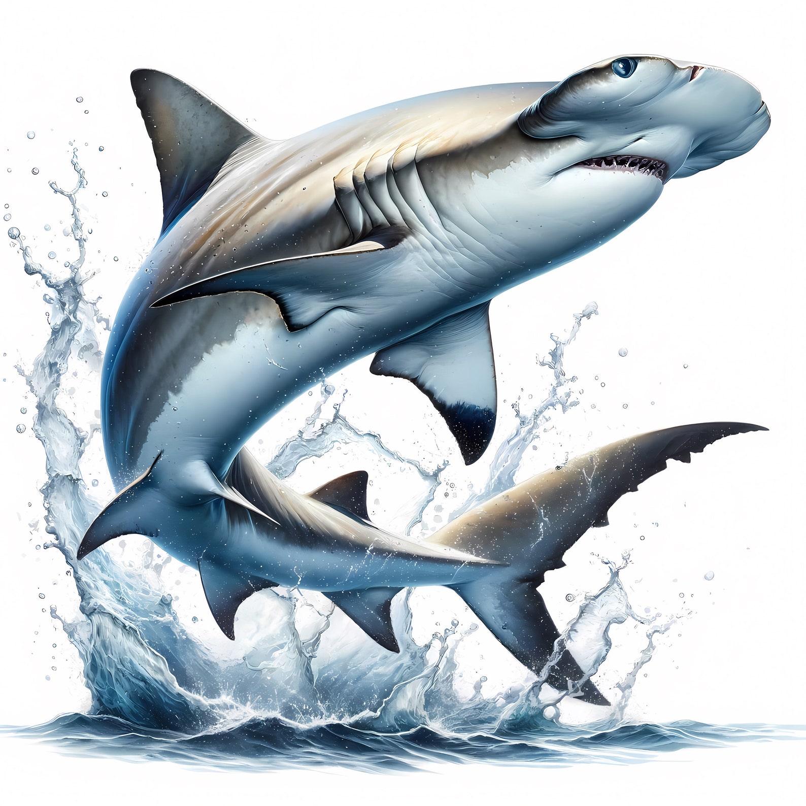 Hammerhead Shark Clipart Bundle 10 High-quality Jpgs Marine ...