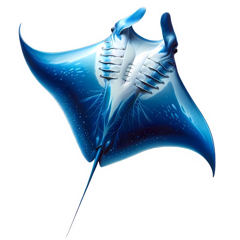 Manta Ray Watercolor Clipart Bundle – Ocean Creature Art (digital ...