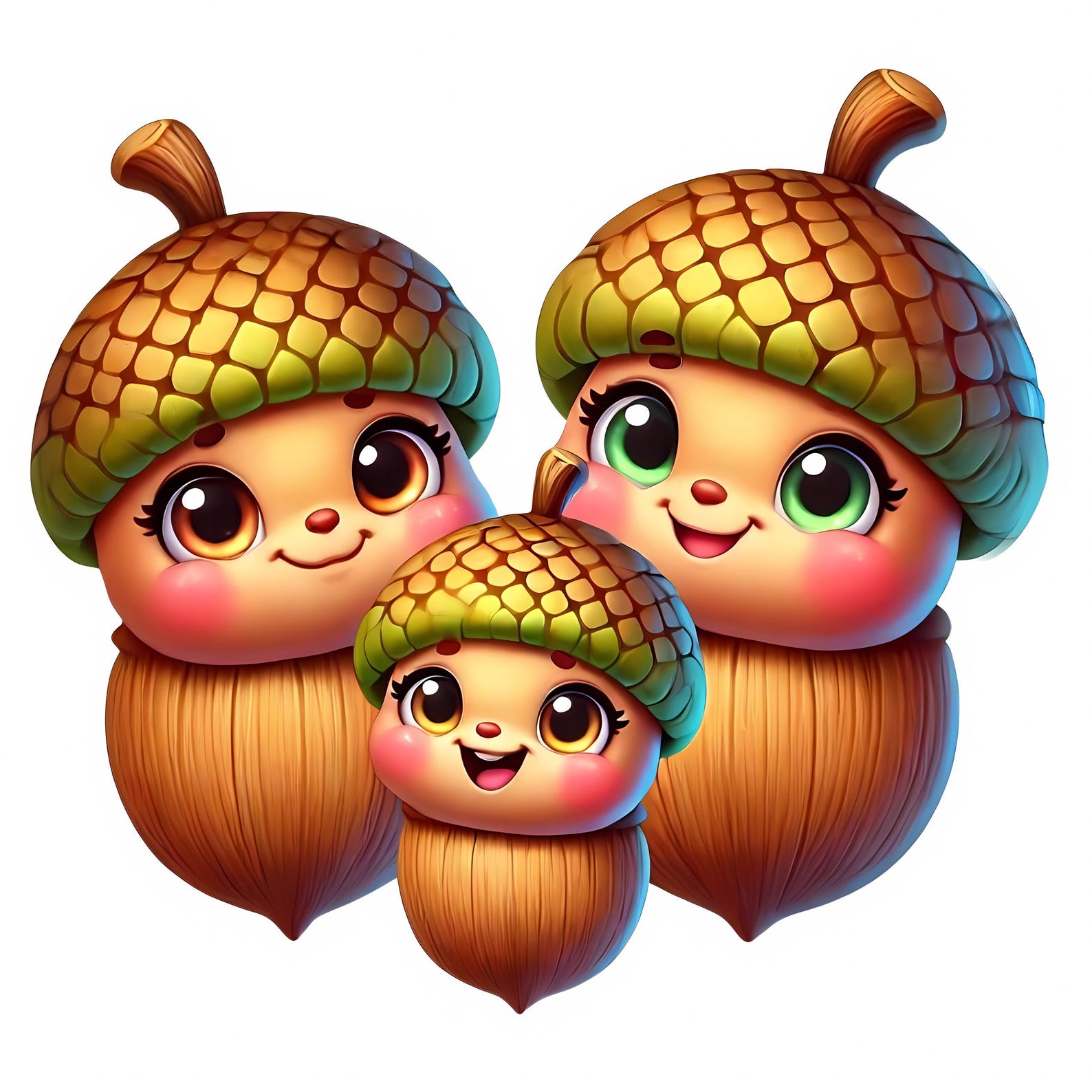 Cute Acorn Clipart | Autumn Nursery Art, Commercial Use (digital ...